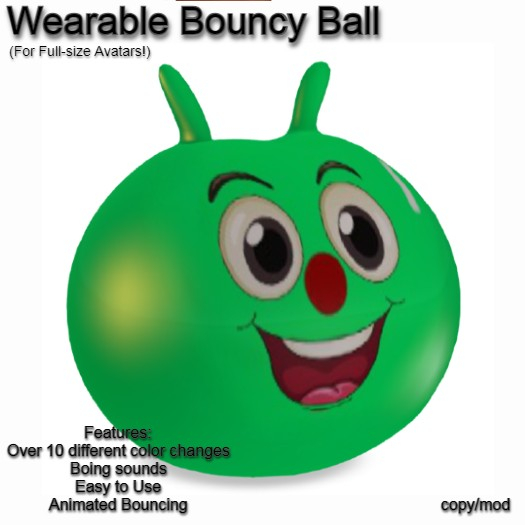 Second Life Marketplace - Wearable Bouncy Ball (BOXED)